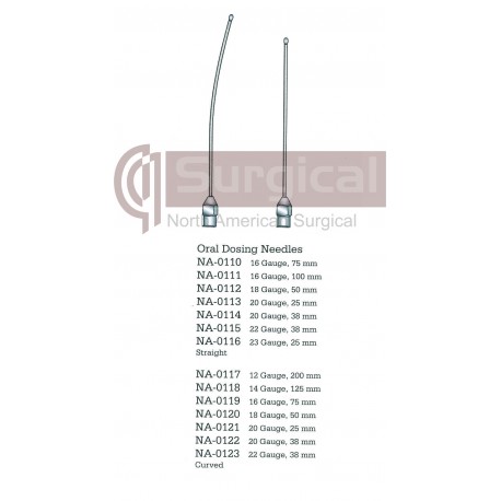 ORAL DOSING NEEDLES (NA-0110) - North American Surgical